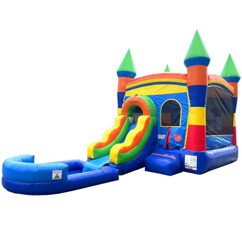 Pogo Bounce House Crossover Bounce House With Slide And Splash Pool ...