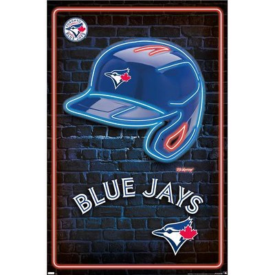 Trends International Mlb Toronto Blue Jays - Neon Helmet 23 Framed Wall ...