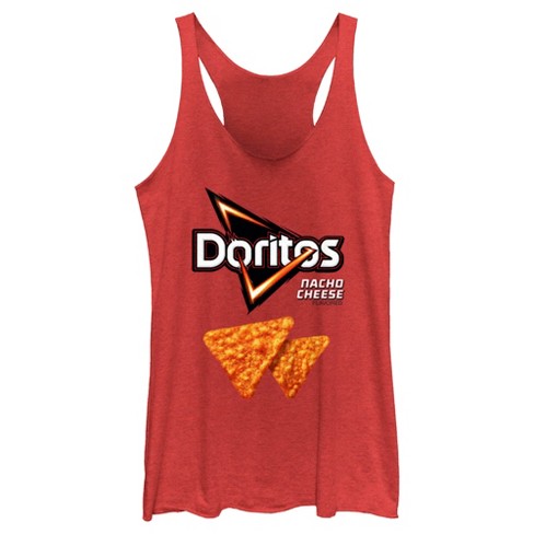 Women's Doritos Nacho Cheese Logo Racerback Tank Top - Red Heather ...
