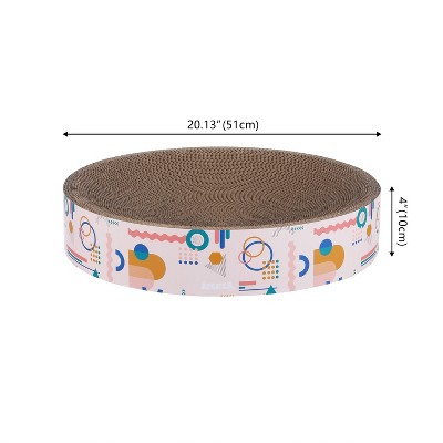 Nelson Modern Cardboard Round Bowl Cat Scratcher With Catnip : Target