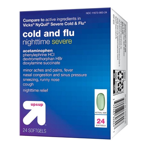 Nighttime Severe Cold & Flu Softgels - 24ct - Up&up™ : Target