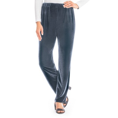 Collections Etc Comfy Velvet Pull-on Elasticized Waist Pants : Target