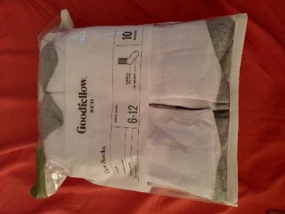 Men's Odor Resistant Crew Socks 10pk - Goodfellow & Co™ White 6-12 : Target