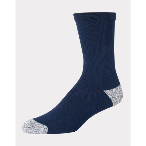 Hanes Premium Men's Performance Filament Crew Socks 4pk - Navy/black ...