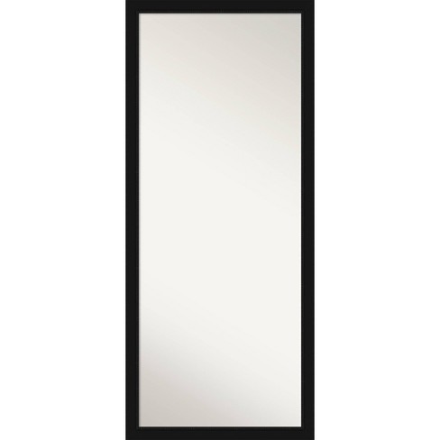 27" X 63" Avon Black Leaner Mirror: Amanti Art, Wall Mountable ...