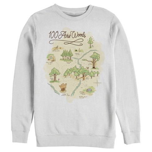 Men's Winnie The Pooh 100 Acre Woods Map Sweatshirt : Target