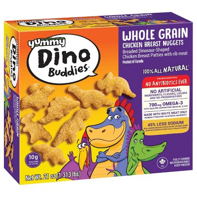 Yummy Whole Grain Dino Buddies Chicken Nuggets - Frozen - 21oz : Target