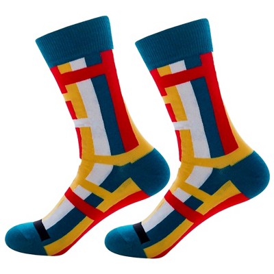 Retro Striped Pattern Socks (men's Sizes Adult Large) From The Sock ...