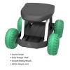 Nature Spring Rolling Garden Seat With Wheels - Black/green : Target