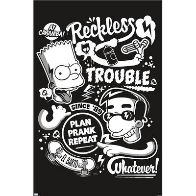 Trends International The Simpsons - Reckless Trouble Unframed Wall ...