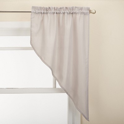 Opaque Ribcord Kitchen Window Curtains, Swag Pair, Gray : Target