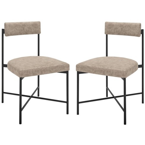 Archer Dining Chairs (set Of 2) - Light Grey/black - Safavieh : Target