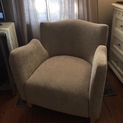 Wing Arm Accent Chair Velvet Beige - Threshold™ Designed With Studio ...