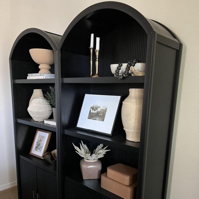 Grooved Wood Arch Bookcase Cabinet - Hearth & Hand™ With Magnolia : Target