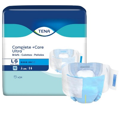 Tena Complete +care Ultra Incontinence Briefs, Moderate Absorbency ...