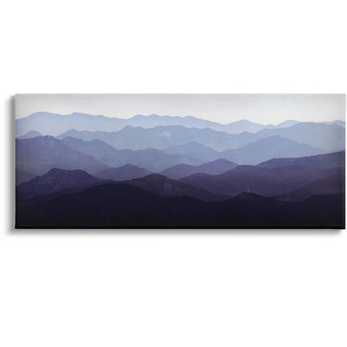 Stupell Industries Panoramic Mountains Layered Peaks Canvas Wall Art ...