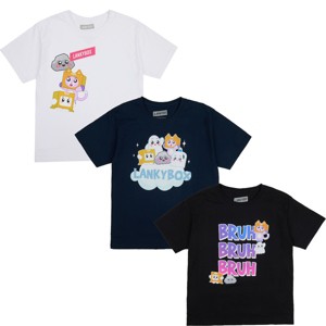 LankyBox Bruh Character Art 3-Pack Crew Neck Short Sleeve Toddler Boy's ...