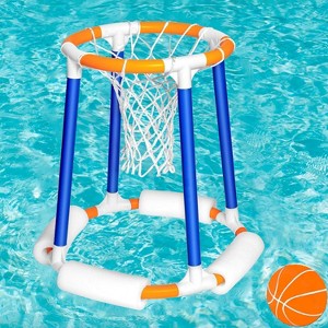 Joyfy Floating Basketball Hoop Pool Float Set with Balls and Balls Pump ...