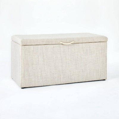Lynwood Storage Bench Tan Striped - Threshold™ designed with Studio ...