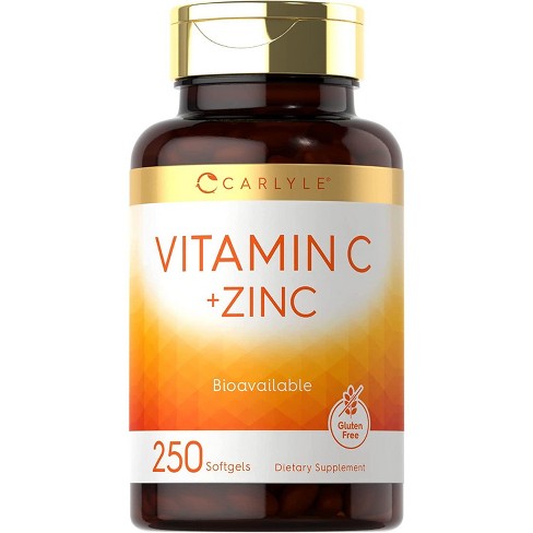 Carlyle Vitamin C With Zinc 280mg | 250 Softgels : Target