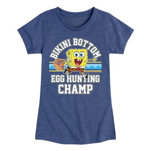 Spongebob Squarepants Bikini Bottom Egg Hunting Champ Fitted Short ...