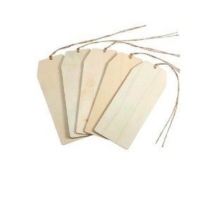 Talented Kitchen 24 Pack Wooden Hanging Tags, 4.33x2.5”, 70 Pre-printed ...