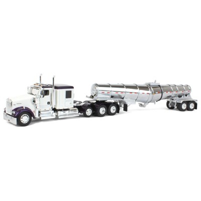 1/64 White & Violet Kenworth W900l W/ Polar Tandem-axle Deep Drop Tank ...