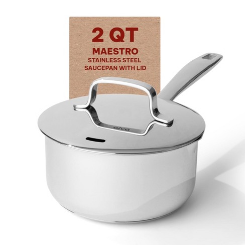 Alva Cookware Maestro Stainless Steel Saucepan With Lid, Non-toxic ...