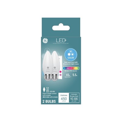 Ge Remote Included Medium Base Led+ Color Changing Light Bulbs : Target