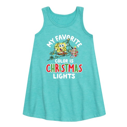 Spongebob Squarepants My Favorite Color Is Christmas Lights - Turquoise ...