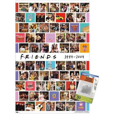 Trends International Friends - Collage Unframed Wall Poster Print Clear ...