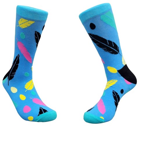 Colorful Feather Pattern Socks From The Sock Panda (women's Sizes Adult ...