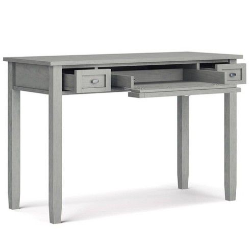 48" Norfolk Solid Wood Desk Fog Gray - Wyndenhall: Shaker Style ...