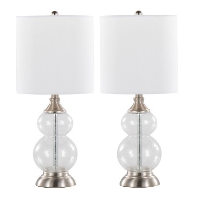 Lumisource (set Of 2) Belle 20" Contemporary Glass Accent Lamps: Ul ...