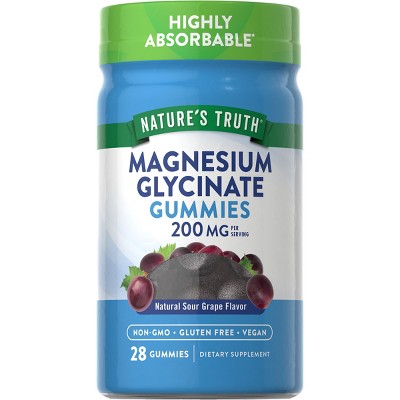 Nature's Truth Magnesium Glycinate Vegan Gummies - 28ct : Target