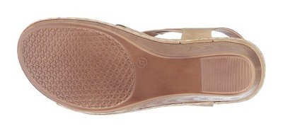 Gc Shoes Beck Natural 7.5 Elastic Flower Comfort Slingback Wedge ...