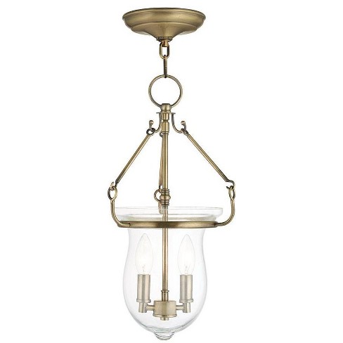 Livex Lighting Canterbury 2 - Light Pendant In Antique Brass : Target