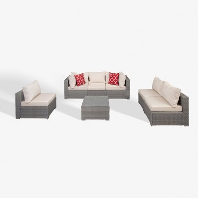 Westintrends 7-piece Outdoor Patio Rattan Wicker Sectional Modular ...