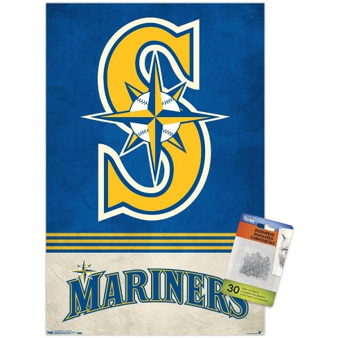 Trends International Mlb Seattle Mariners - Retro Logo 18 Unframed Wall ...