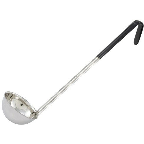 Winco Ladle, Stainless Steel, Color-coded Handles, 6 Oz, Black : Target