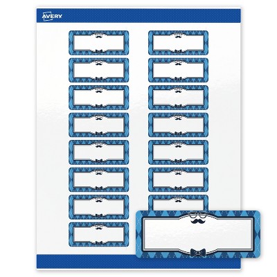 Avery® Glossy 1" x 2-5/8" Labels, Silver & Blue Diamond, 320ct : Target
