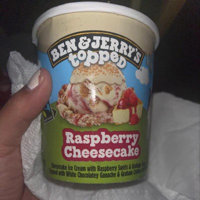 Ben & Jerry's Topped Raspberry Cheesecake Ice Cream - 15.2oz : Target