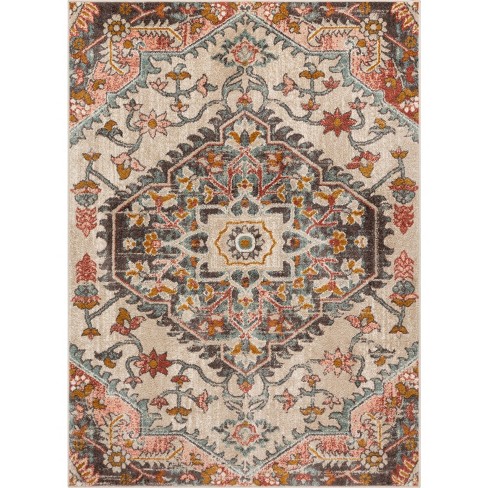 Well Woven Adeline Bohemian Vintage Medallion 7'10" X 9'10" Blush Area ...