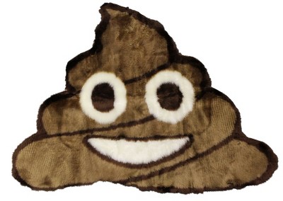 Walk On Me Faux Fur Super Soft And Cute Poop Emoji Rug With Non-slip ...