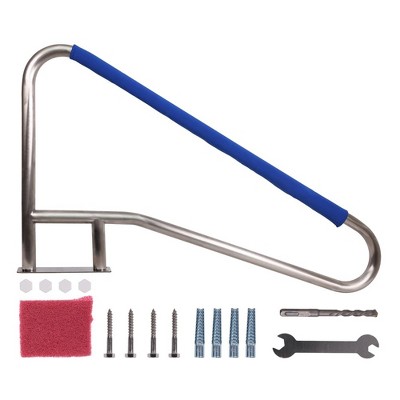 Pool Handrail 32x22.5 Pool Rail 304 Stainless Steel Silver Rustproof ...