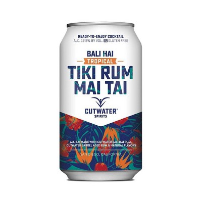 Cutwater Bali Hai Tiki Rum Mai Tai Cocktail - 4pk/12 Fl Oz Cans : Target