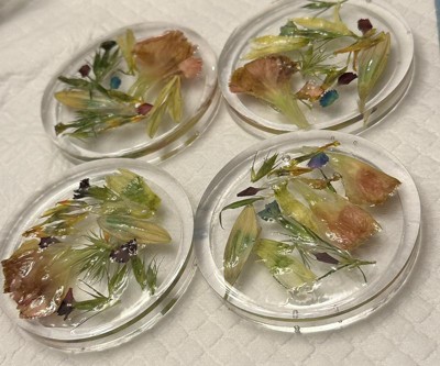 Pressed Flowers Resin Coaster Diy Art Kit - Mondo Llama™: Dried Flower ...