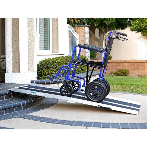 Allcure 6' (72" X 31") Non-skid Aluminum Foldable Wheelchair Loading ...