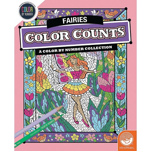 Mindware Color By Number Color Counts: Fairies - Coloring Books : Target