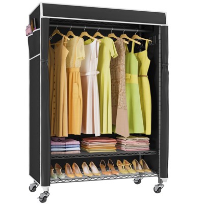 Vipek R1c Rolling Clothes Rack With Cover Portable Freestanding Garment ...